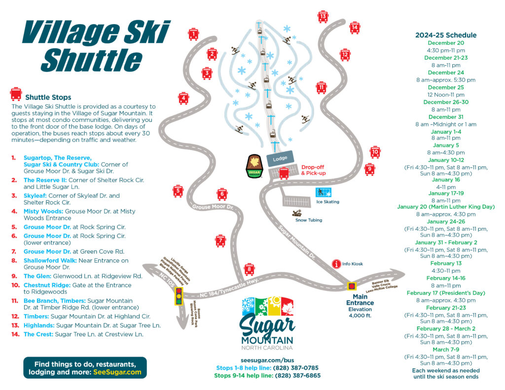 Village Ski Shuttle on Sugar Mtn - Sugar Mountain NC